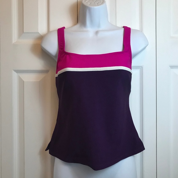 Lands' End | Swim | Lands End Plum Fuschia Swim Tankini Top Sz 2 | Poshmark